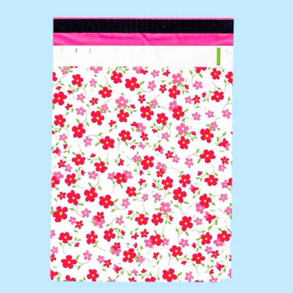 poly mailers | Office | Pink Flowers Designer Poly Mailers Shipping ...